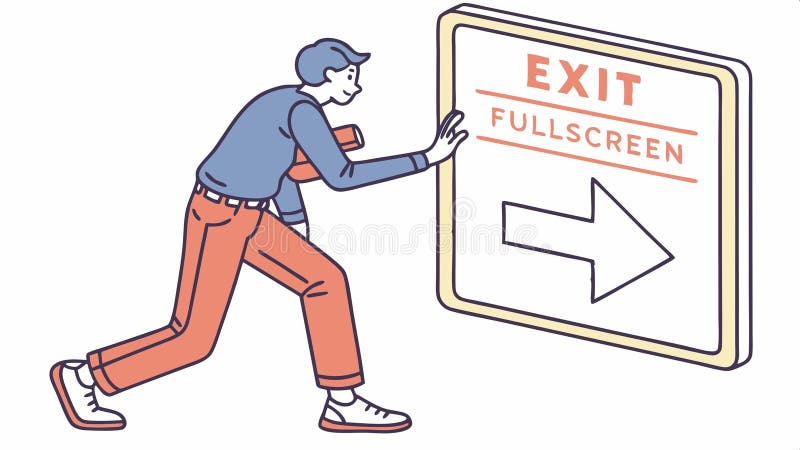 Exit Fullscreen Sign, Technology and Interface Button Vector Design ...