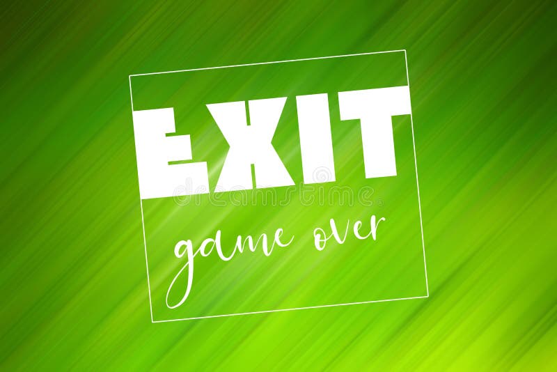 Exit GAME OVER Words on Abstract Motion Background. Gaming Concept ...