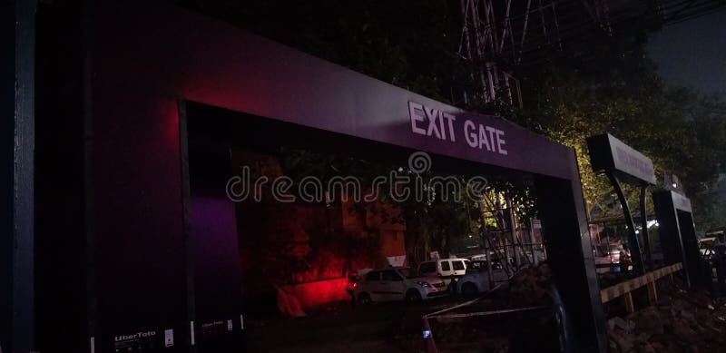 An Exit Gate is Constructed for an Office Building. Editorial Image ...