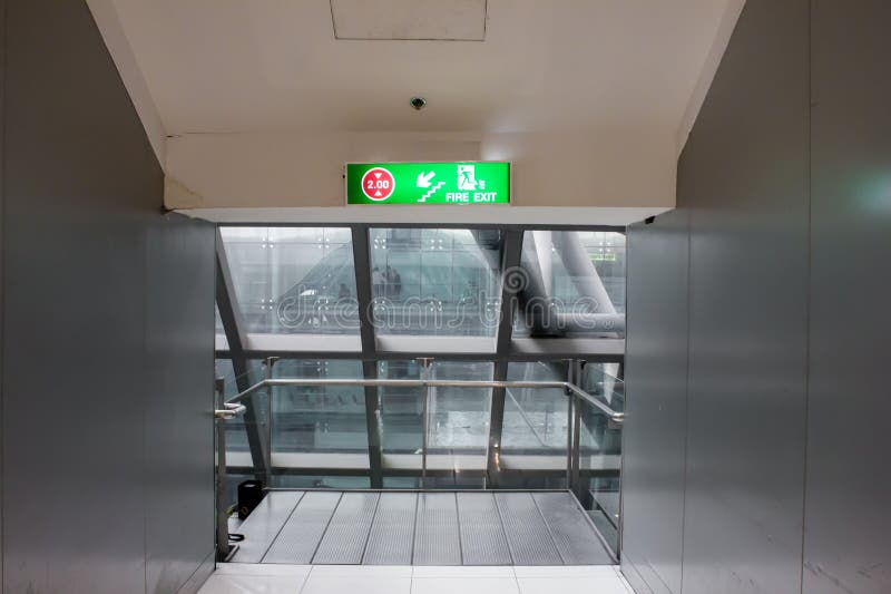 Hallway Exit stock photo. Image of sign, hall, exit, brick - 19782584