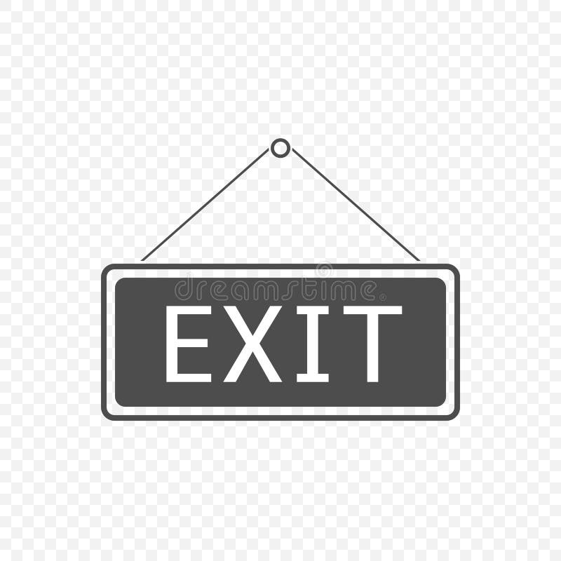 Exit Hanging Sign Outline Icon Stock Vector - Illustration of logo ...