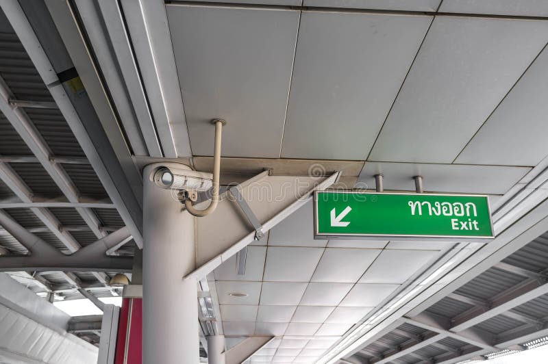 Exit Here stock photo. Image of camera, city, system - 38129244