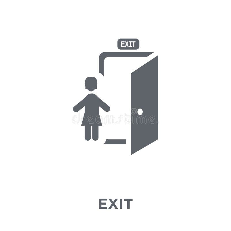 Exit Icon from Hotel Collection. Stock Vector - Illustration of flat ...