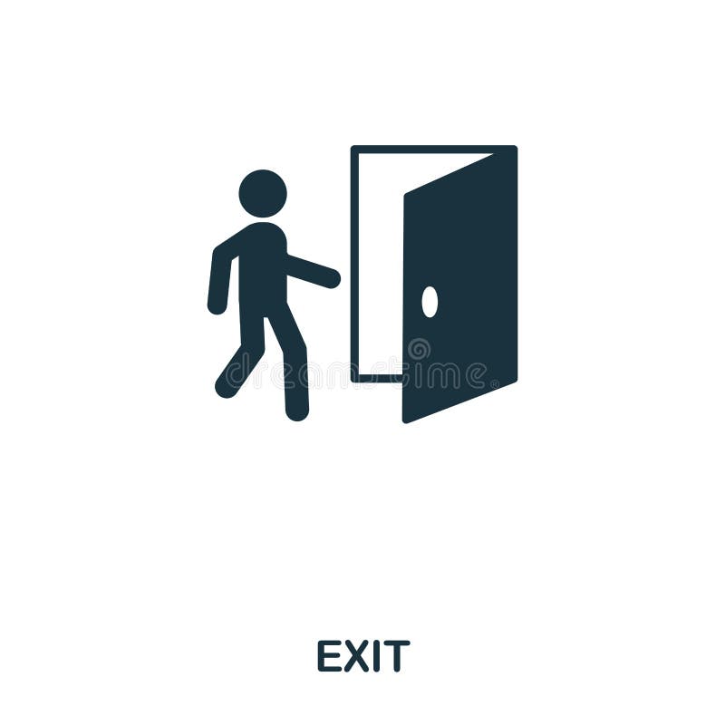 Exit Icon. Line Style Icon Design. UI. Illustration of Exit Icon ...