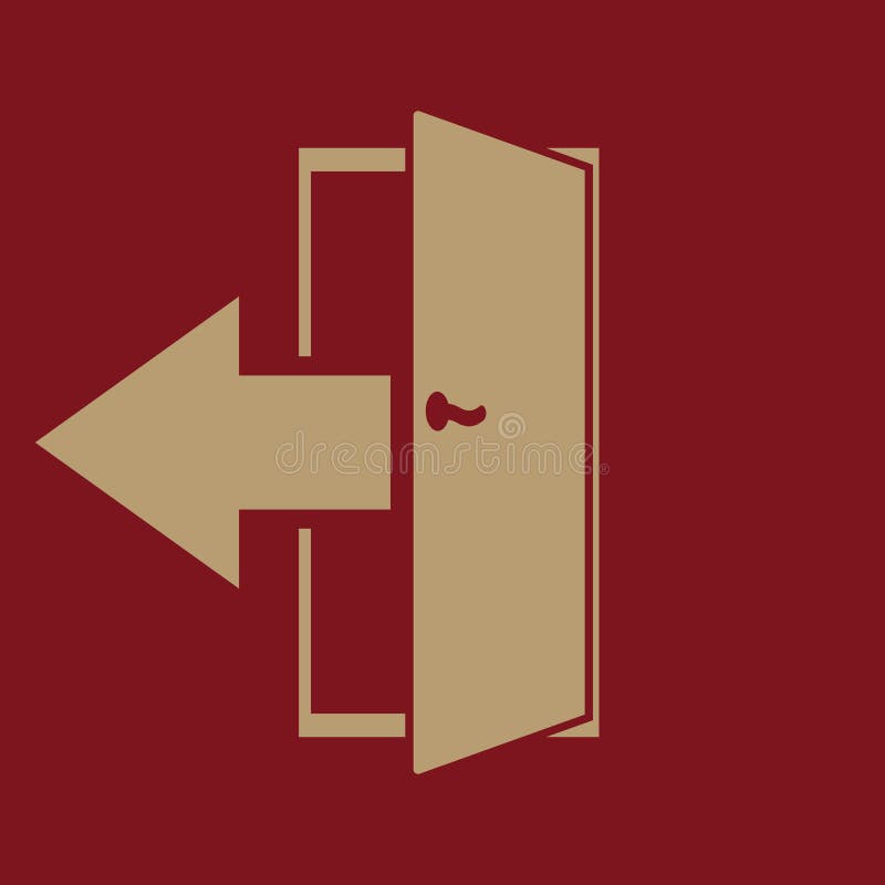 The Exit Icon. Logout and Output, Outlet, Out Symbol Stock Vector ...