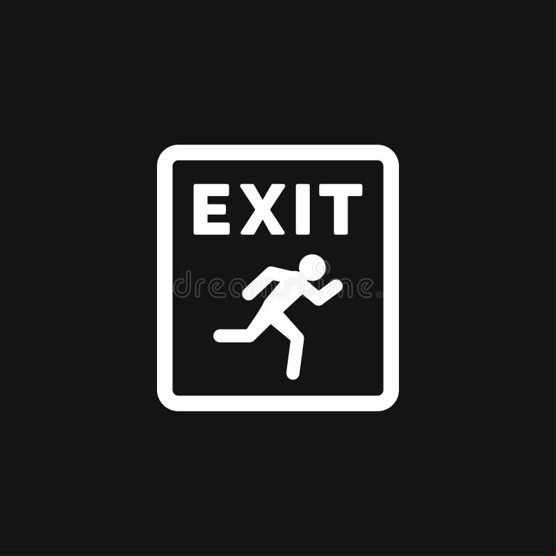 The Exit Icon. Logout and Output, Outlet, Out Symbol. Vector Logo Stock ...