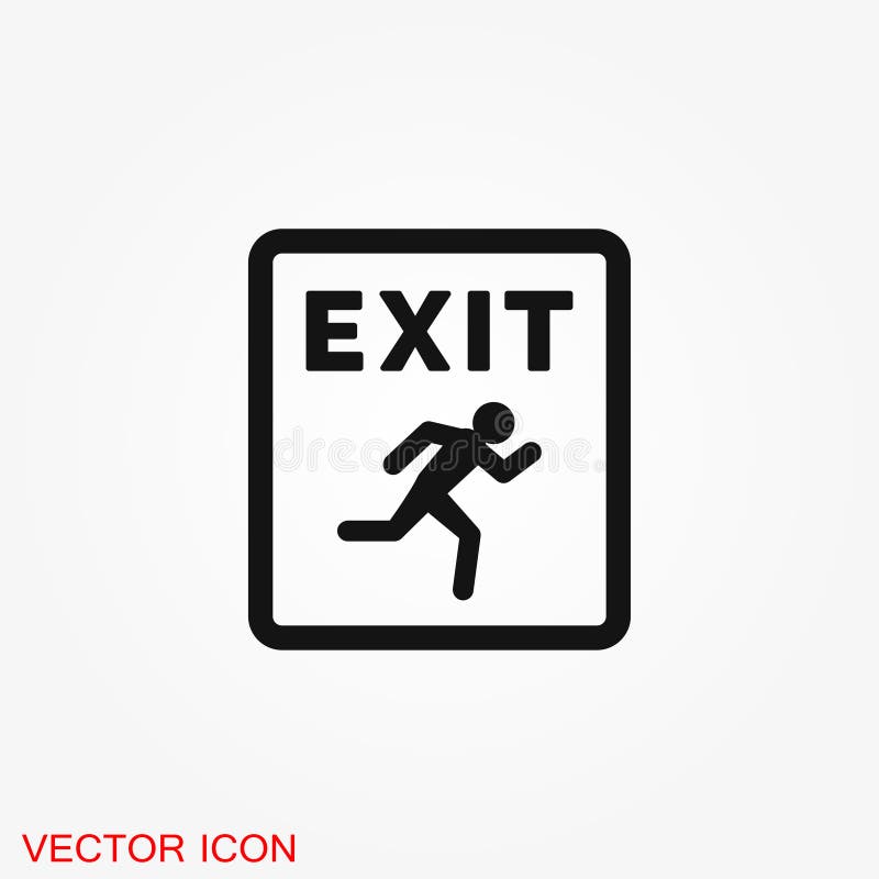 The Exit Icon. Logout and Output, Outlet, Out Symbol. Vector Logo Stock ...