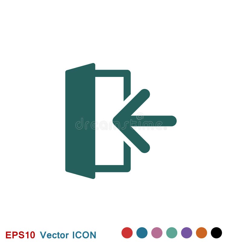 The Exit Icon. Logout and Output, Outlet, Out Symbol. Vector Logo Stock ...