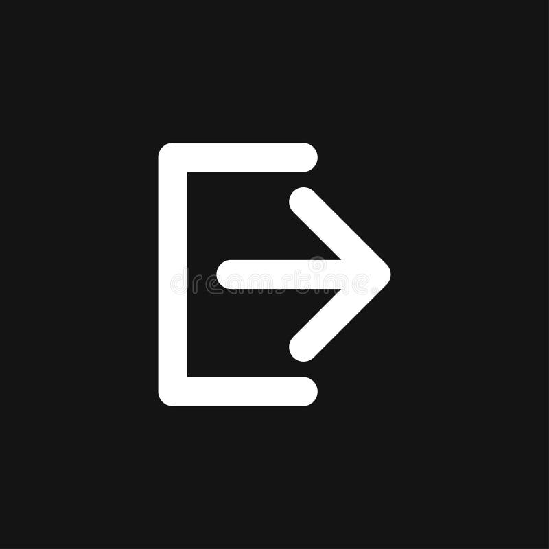 The Exit Icon. Logout and Output, Outlet, Out Symbol. Vector Logo Stock ...
