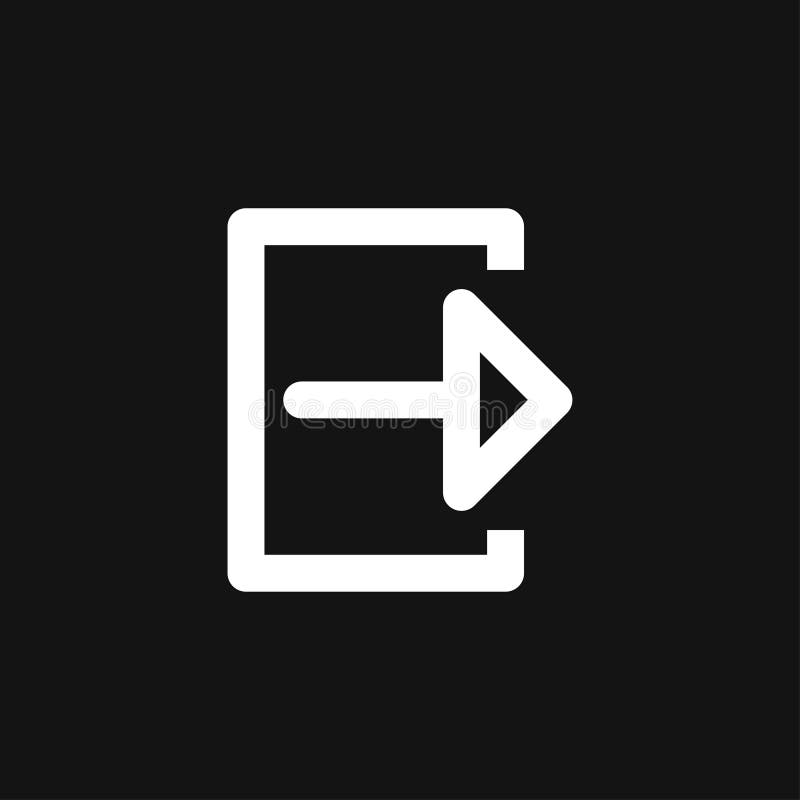 The Exit Icon. Logout and Output, Outlet, Out Symbol. Vector Logo Stock ...