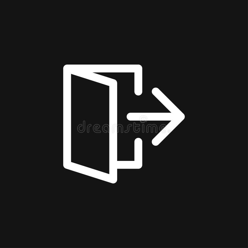 The Exit Icon. Logout and Output, Outlet, Out Symbol. Vector Logo Stock ...