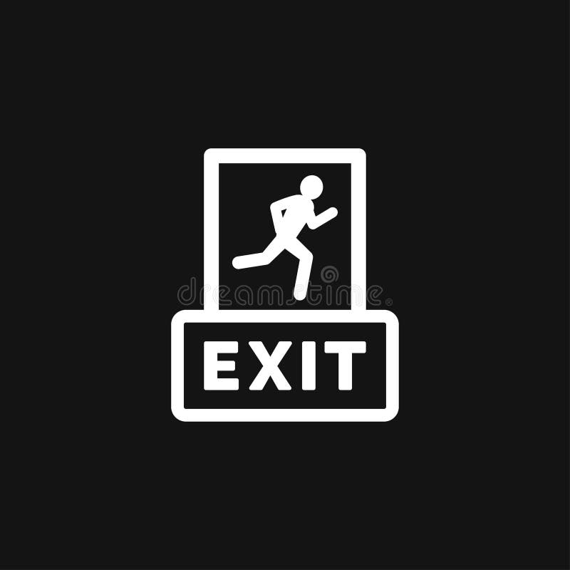 The Exit Icon. Logout and Output, Outlet, Out Symbol. Vector Logo Stock ...