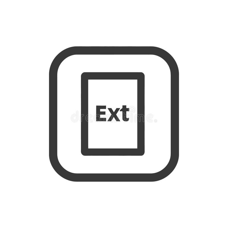 Square Exit Sign Icon: Simple Modern Design Stock Vector - Illustration ...