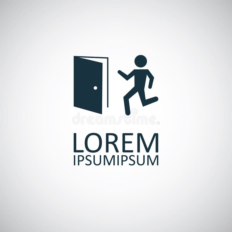 Exit Icon Simple Flat Element Concept Stock Vector - Illustration of ...