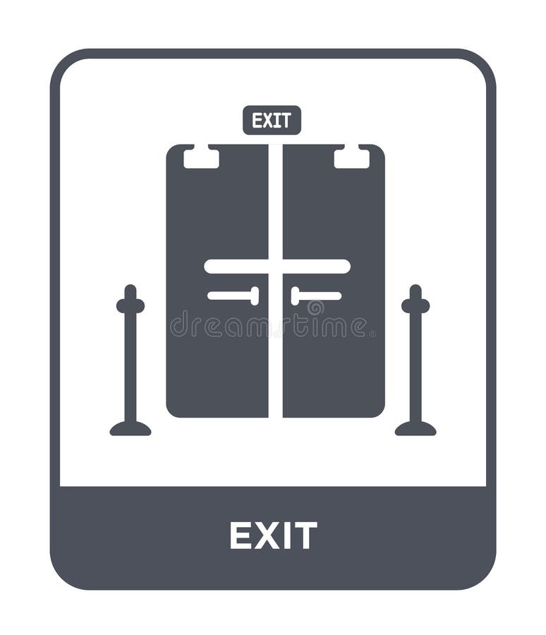 Escape Icon in Trendy Design Style. Escape Icon Isolated on White ...