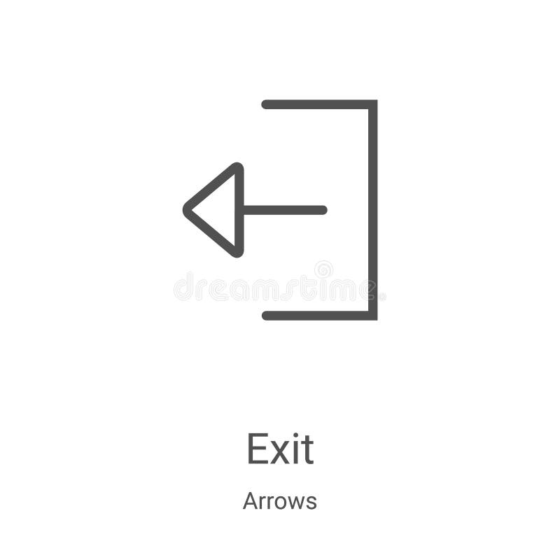 Exit Icon Vector from Sign Collection. Thin Line Exit Outline Icon ...