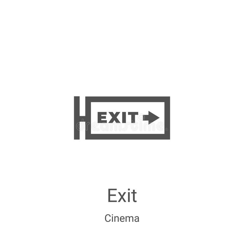 Exit Icon Vector from Sign Collection. Thin Line Exit Outline Icon ...