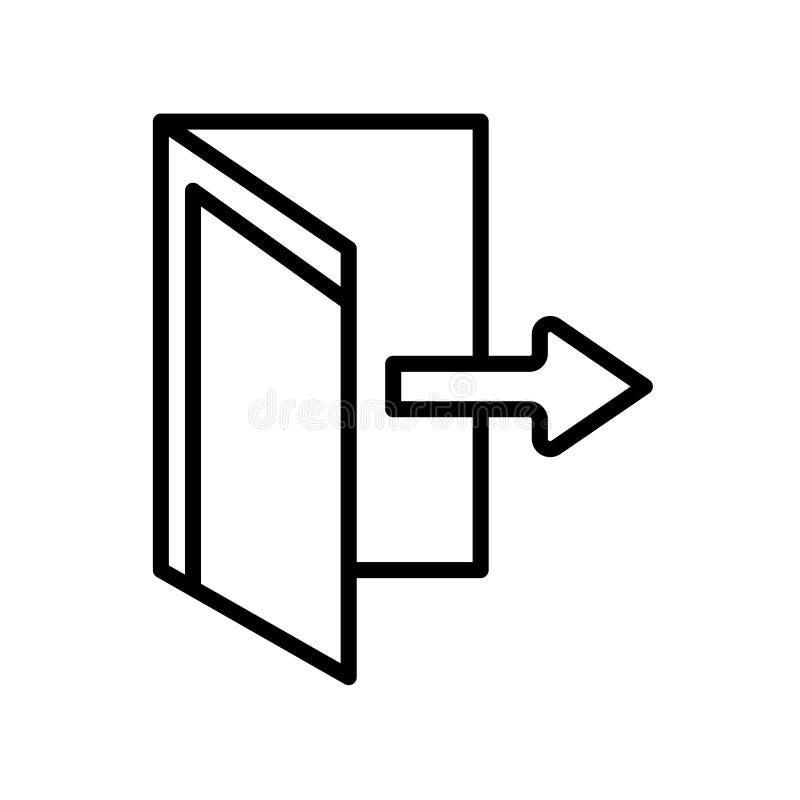 Exit Icon Vector Isolated on White Background, Exit Sign , Line Stock ... Exit Icon Vector Isolated on White Background, Exit Sign , Line Stock ...