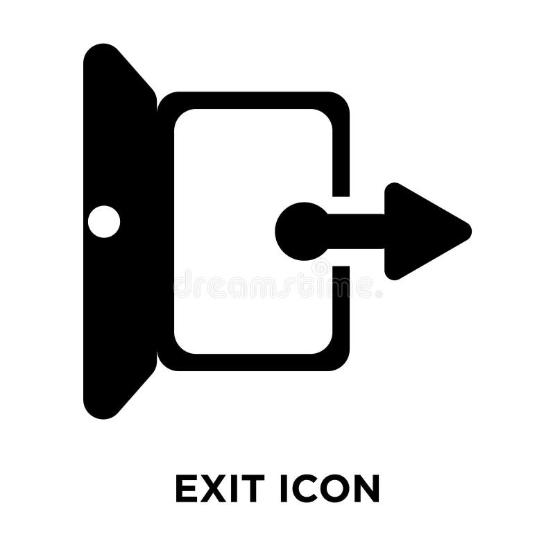 Exit Concept Vector Linear Icon Isolated on Transparent Background ...