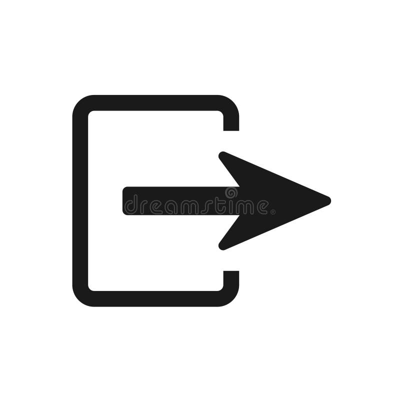 Exit Icon Set Vector Sign in White Background Stock Vector ...