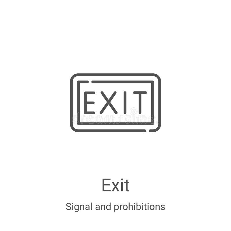Exit Icon Vector from User Interface Collection. Thin Line Exit Outline ...