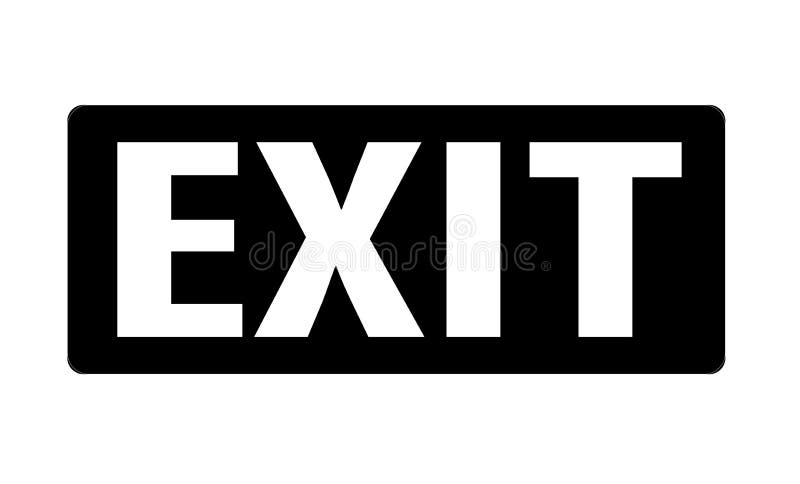 Exit Icon on White Background. Exit Sign. Flat Style. Stock Vector ...