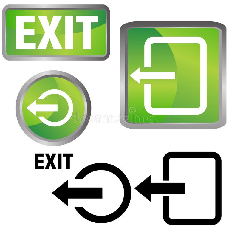 Exit Icons Stock Illustrations – 10,200 Exit Icons Stock Illustrations ...