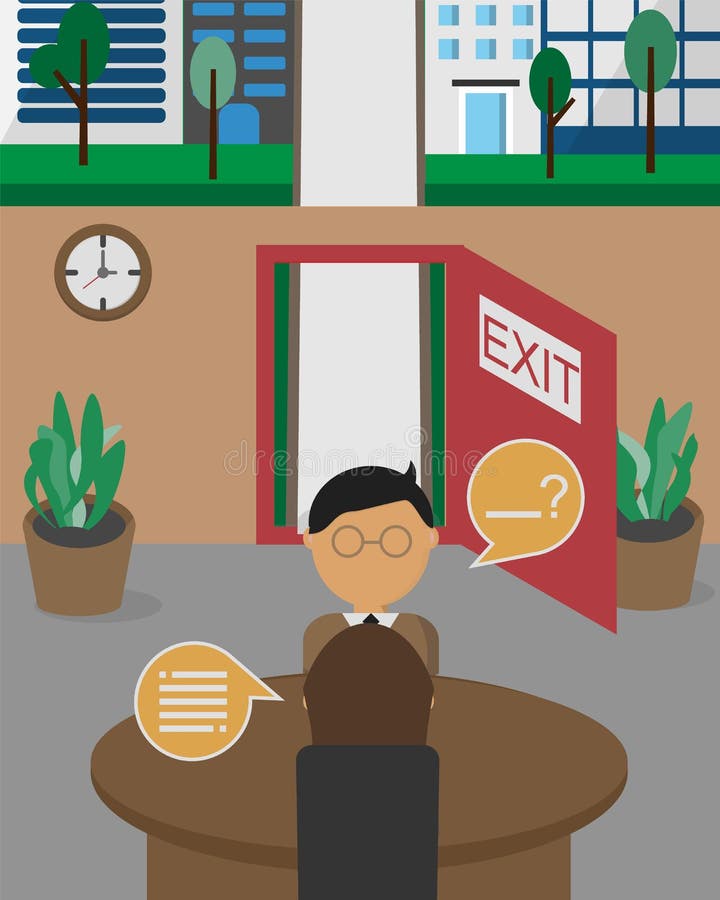 Exit Interview before Leaving the Company Vector Stock Vector ...