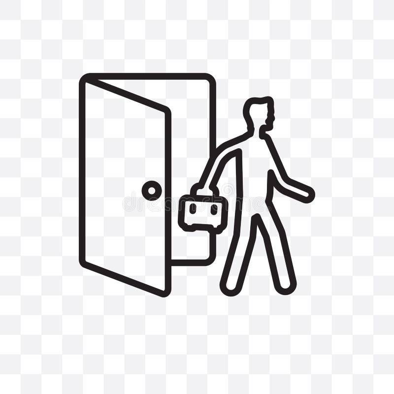 Exit Interview Vector Linear Icon Isolated on Transparent Background ...