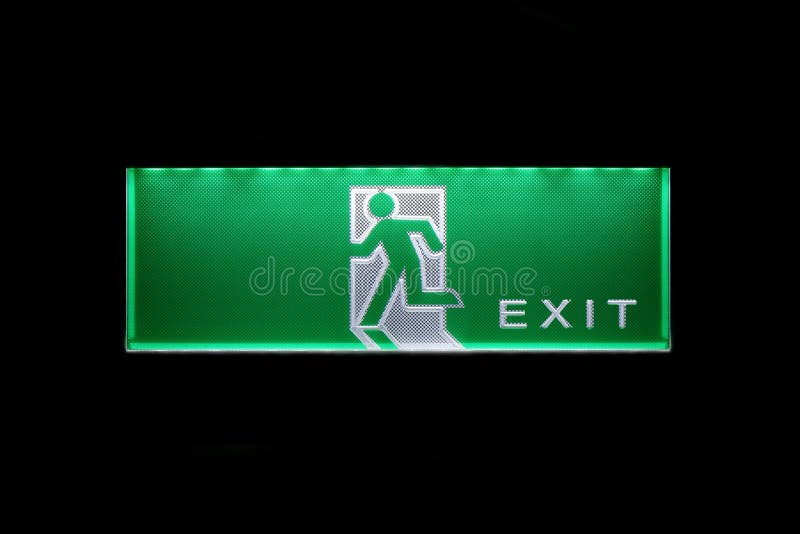 Exit stock image. Image of danger, illuminated, escape - 85372069