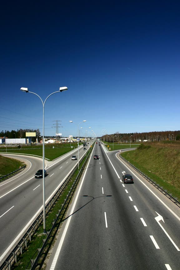 Exit lane stock photo. Image of asphalt, highway, automobile - 2377616
