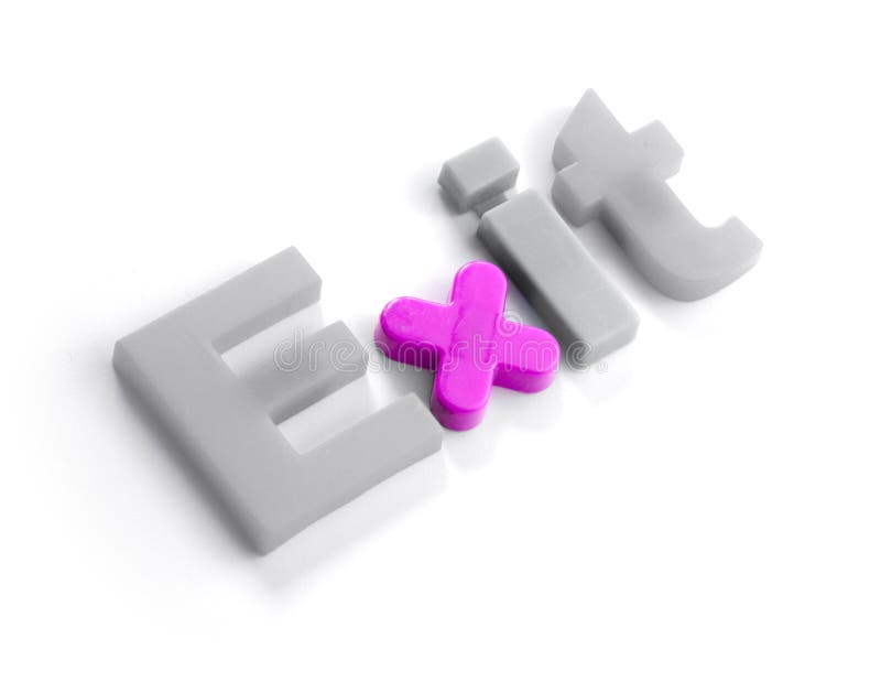 EXIT letters stock image. Image of cutout, caution, arrow - 55947969