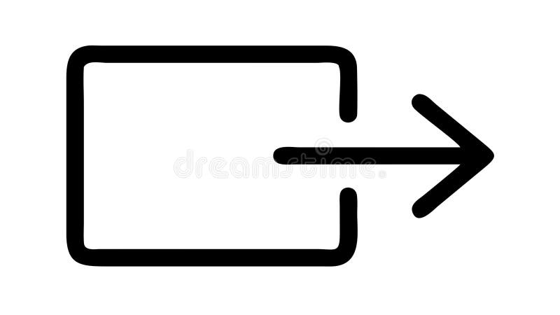 Exit Log Out Icon: Leave Account Symbol Vector, Vector Design ...