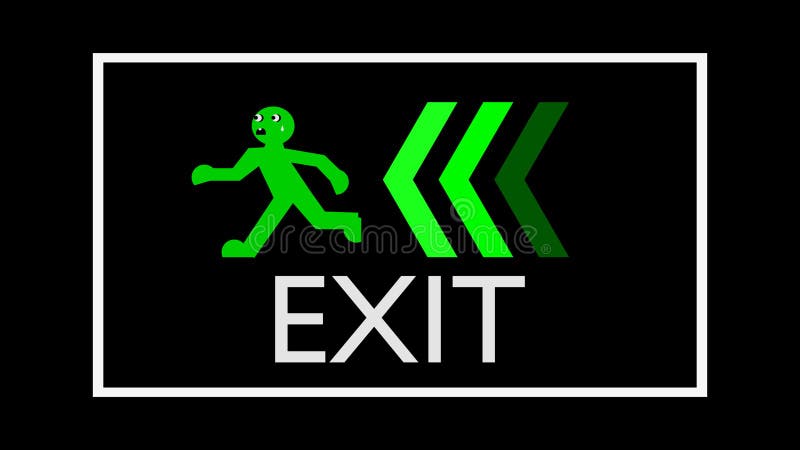Yellow Emergency Exit Sign Stock Illustrations – 414 Yellow Emergency ...