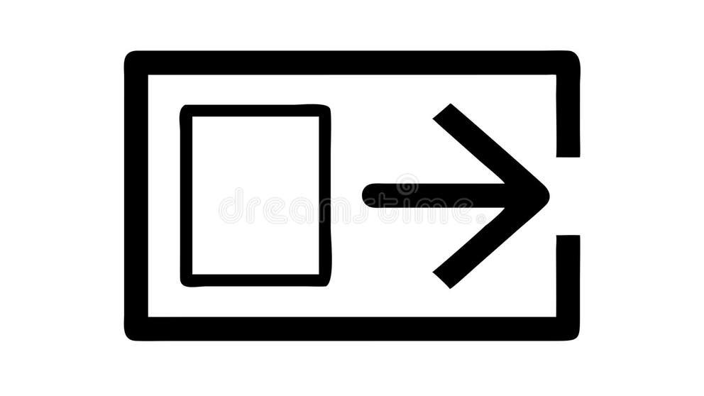 Exit Logout Icon Arrow Out of Rectangle UI Sign, Vector Design ...