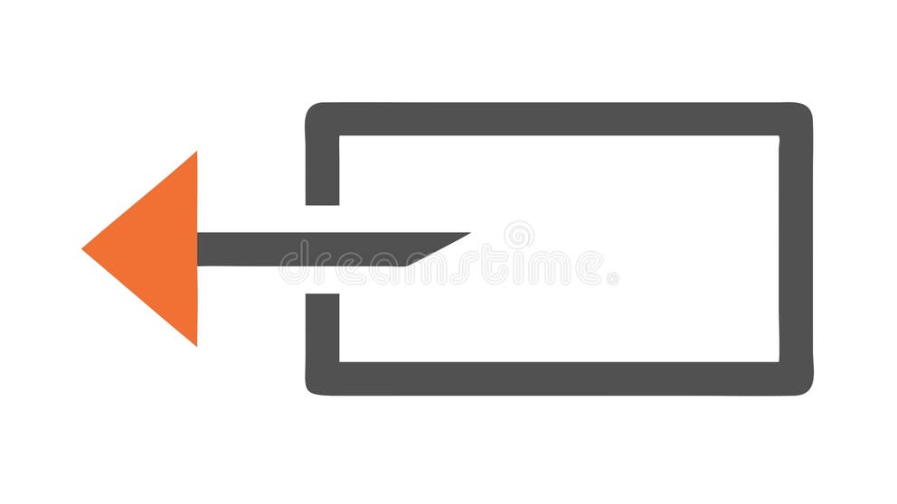 Exit or Logout Icon with Arrow Pointing from Rectangle, Vector Design Generative AI Stock Vector ...