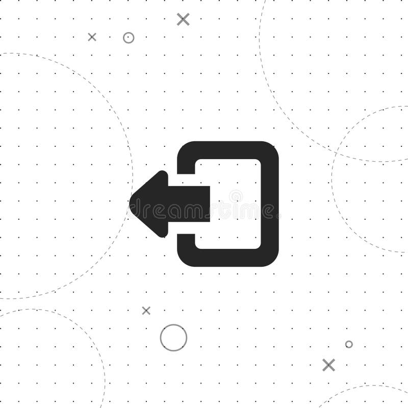 Exit Logout Icon Emergency and Arrow. Vector Red Stock Vector - Illustration of internet ...