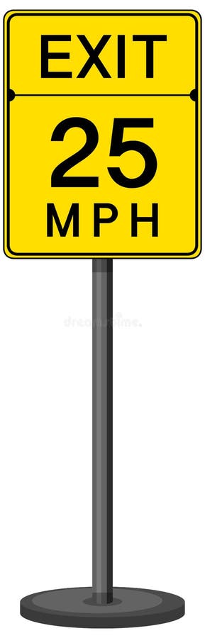 Exit 25 Mph Stock Illustrations – 6 Exit 25 Mph Stock Illustrations ...