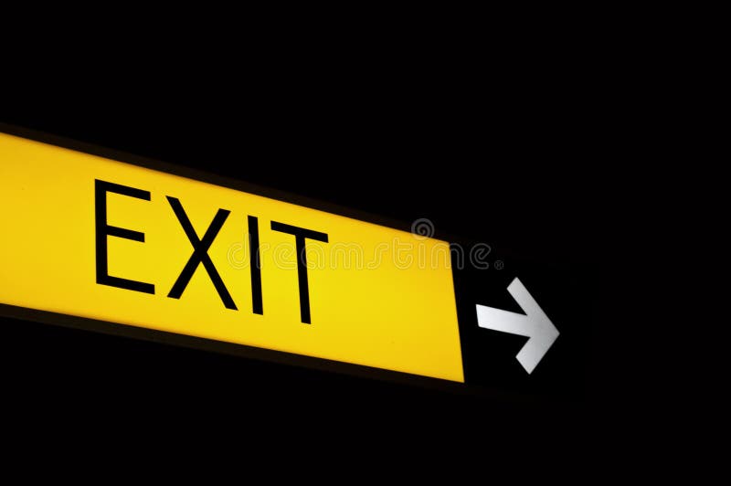 Emergency exit neon sign stock image. Image of corridor - 151715955