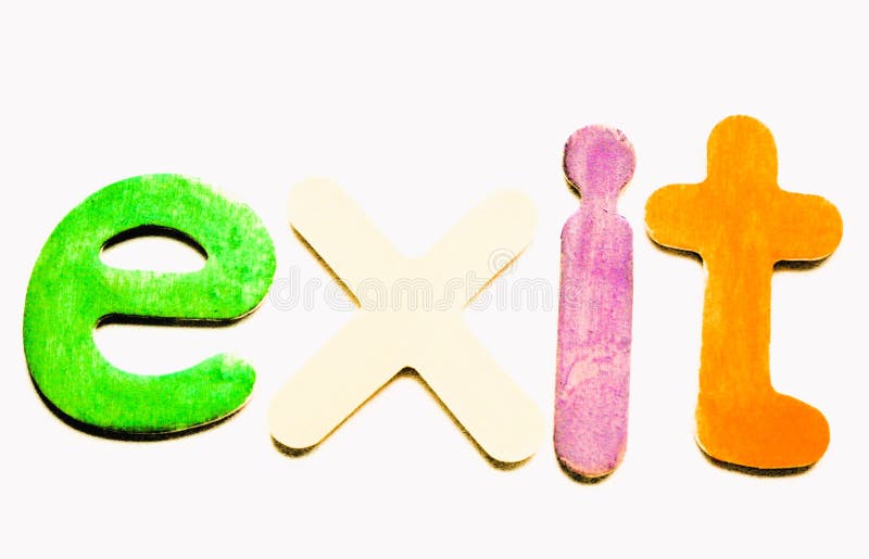 The exit note on the door stock image. Image of circle - 318252777