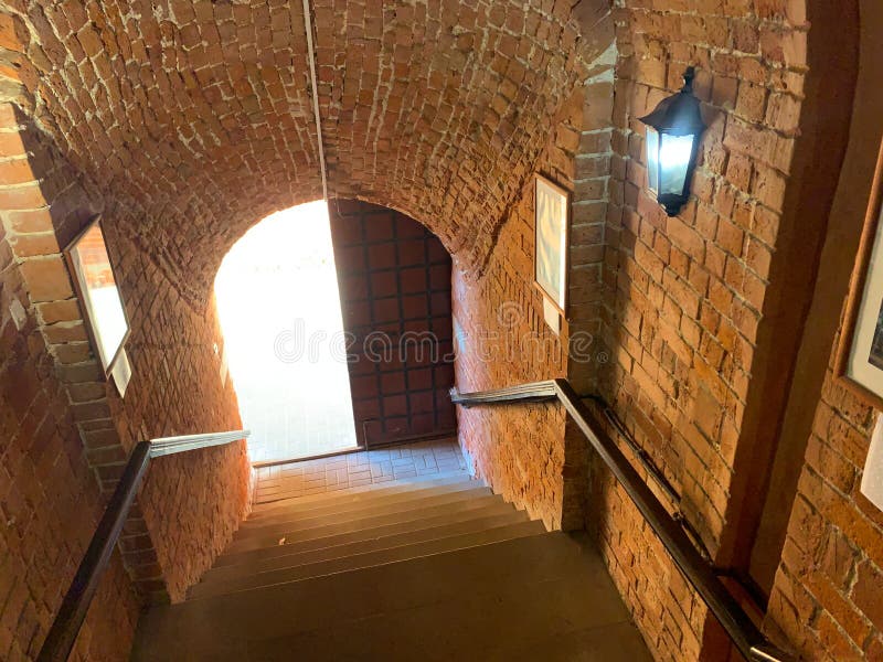 Exit from Old Building. Sunlight through a Door Stock Photo - Image of ...