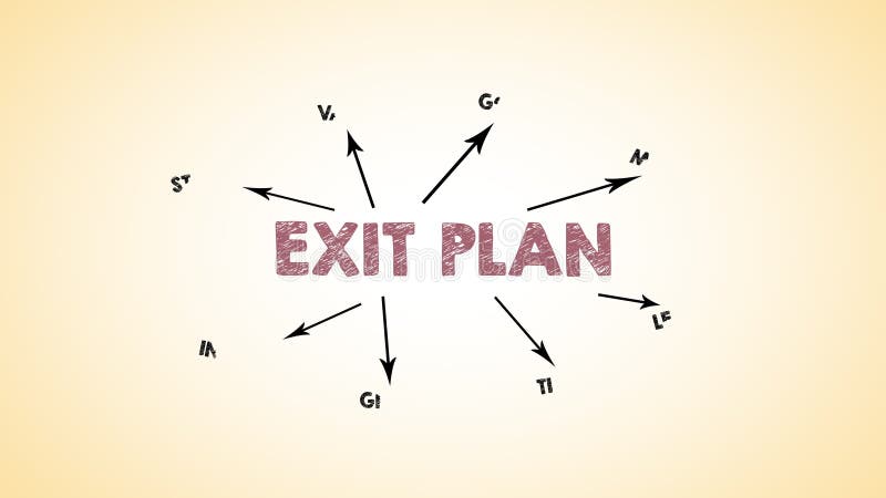 Exit Plan Concept. Illustration with Keywords and Icons Stock Video ...