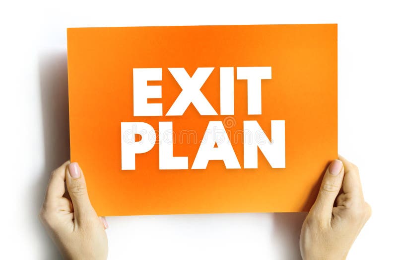 Exit plan text stock photo. Image of tack, typescript - 273850118