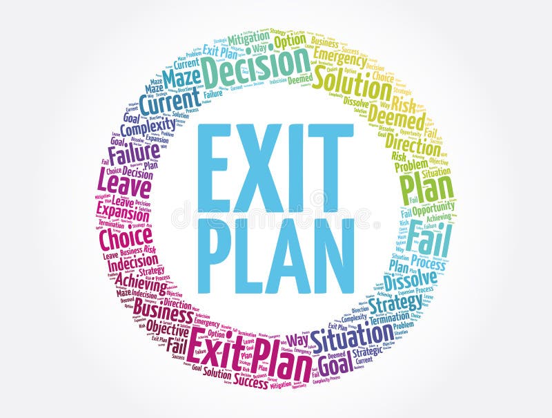 Exit Plan Check Mark Word Cloud Collage, Business Concept Background ... Exit Plan Check Mark Word Cloud Collage, Business Concept Background ...