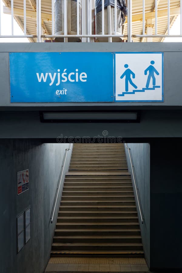 Exit from the platform stock photo. Image of tracks - 191672766
