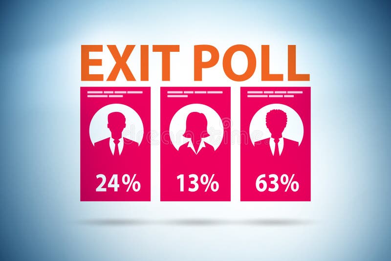 Exit Poll Concept for Elections Stock Illustration - Illustration of ...