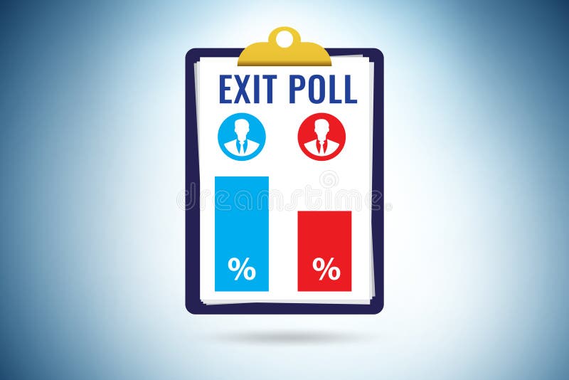 Exit Poll Concept for Elections Stock Illustration - Illustration of ...