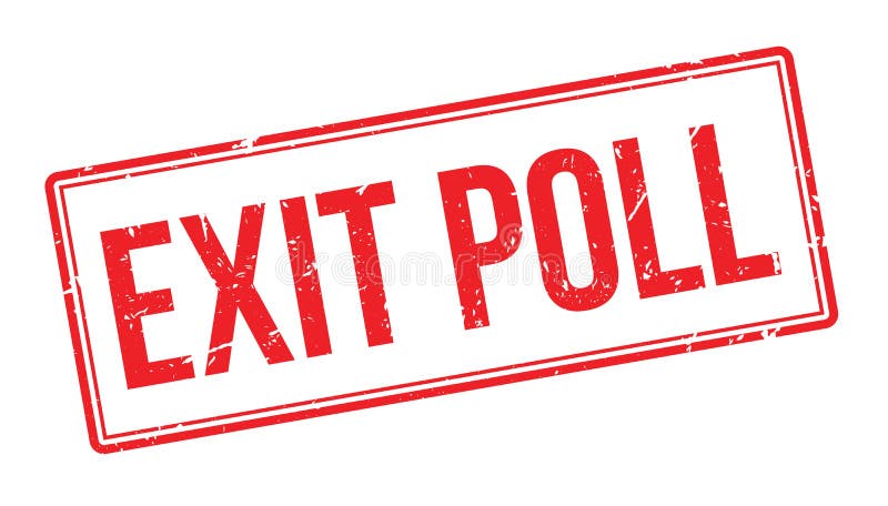 Exit Poll rubber stamp stock vector. Illustration of polling - 85484864