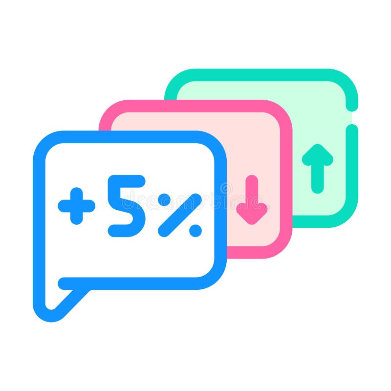 Exit Polls Growing and Falling Color Icon Vector Illustration Stock ...