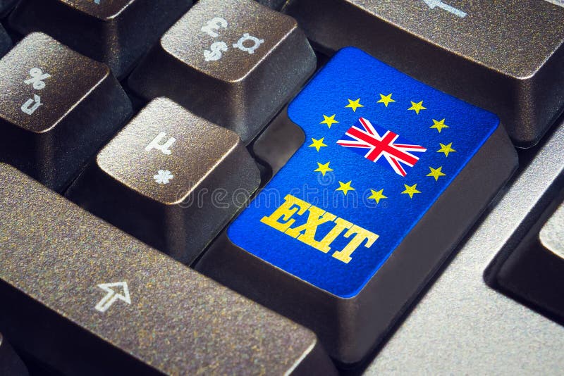 Exit Push Button on a Black Keyboard Stock Image - Image of button ...